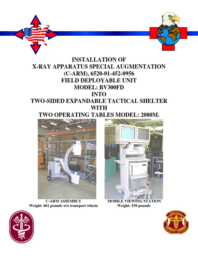 U.S. Military C-ARM X-Ray Model BV 300FD Installation Instructions | PDF | Forklift | Equipment