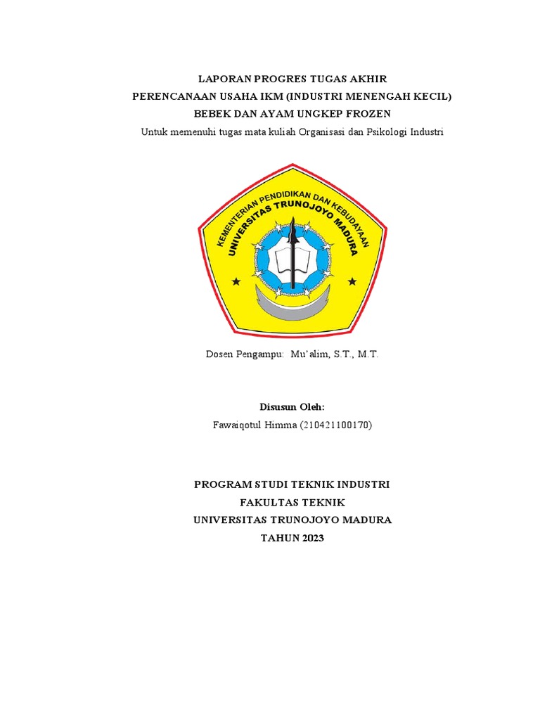 210421100170_Fawaiqotul H_PROGRES TUGAS AKHIR POI H | PDF