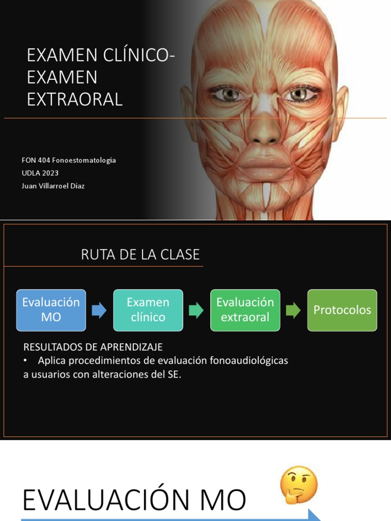 Clase 13 A Examen Clínico Extraoral | PDF | Antropometría | Cabeza y cuello humanos