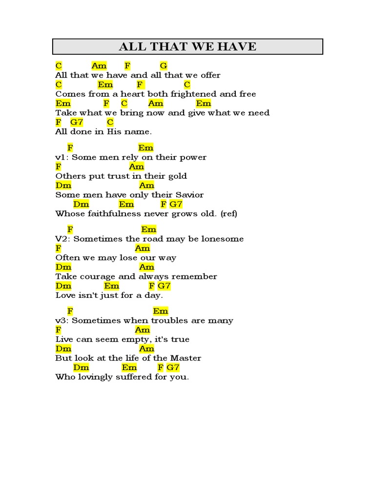 All That We Have | PDF