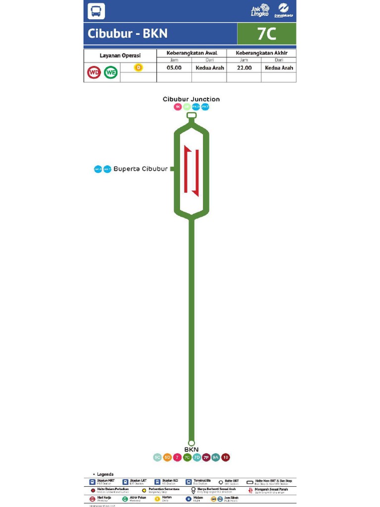 Peta Rute 7C Cibubur - BKN Per 6 Juni 2023 | PDF