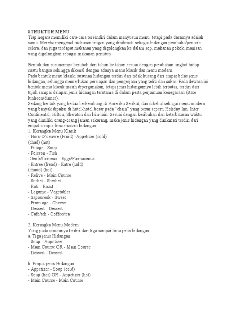 Struktur Menu | PDF