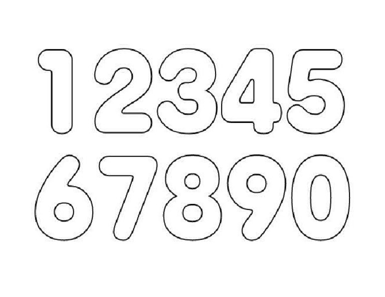 Molde de Numeros | PDF