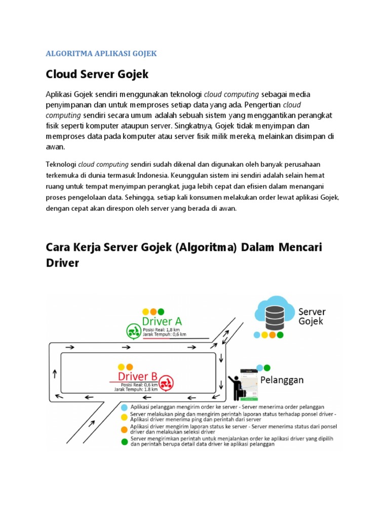 Algoritma Aplikasi Gojek | PDF