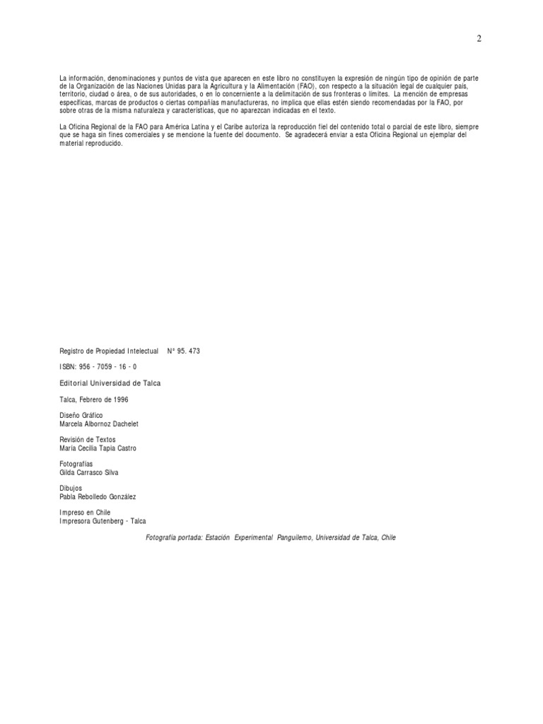 Fotografía Portada: Estación Experimental Panguilemo, Universidad de ...