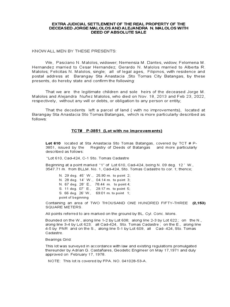 Ejs With Sale Malolos Caponpon | PDF | Justice | Crime & Violence