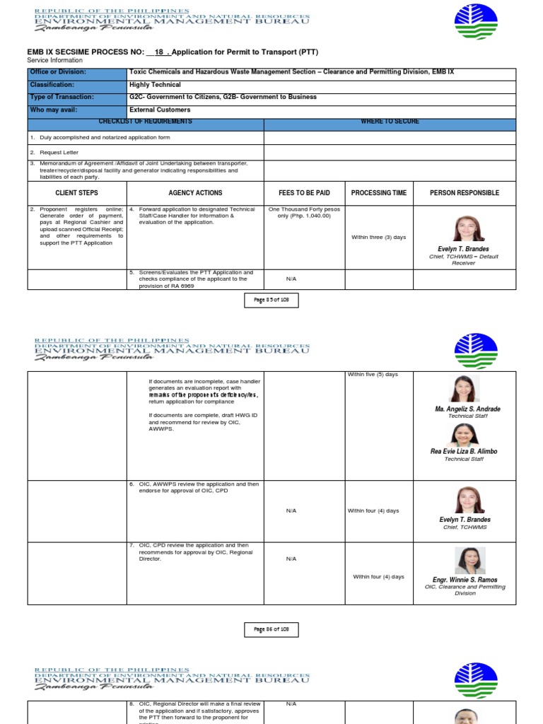 18. Application for Permit to Transport PTT | PDF