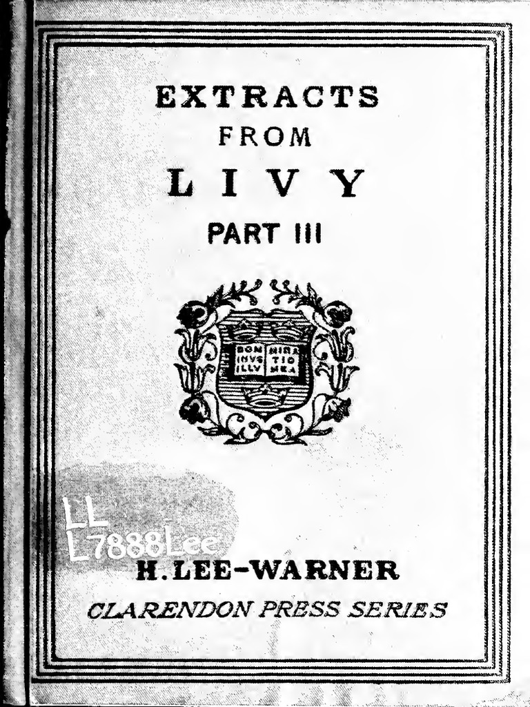 Lee-Warner, H - Extracts From Livy Part III | PDF