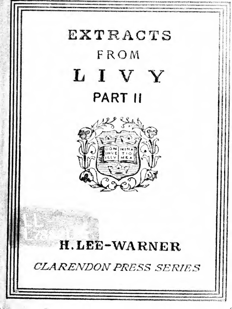Lee-Warner, H - Extracts From Livy Part II | PDF