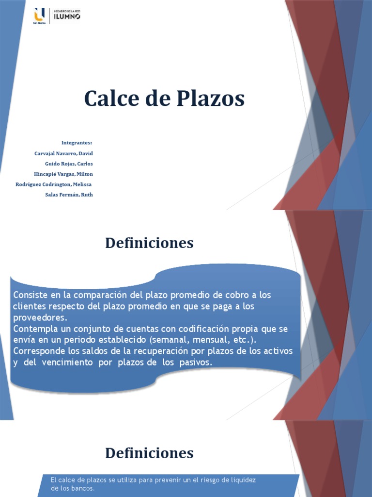 Presentacion Calce de Plazos | PDF | Bancos | Mercado interbancario de ...