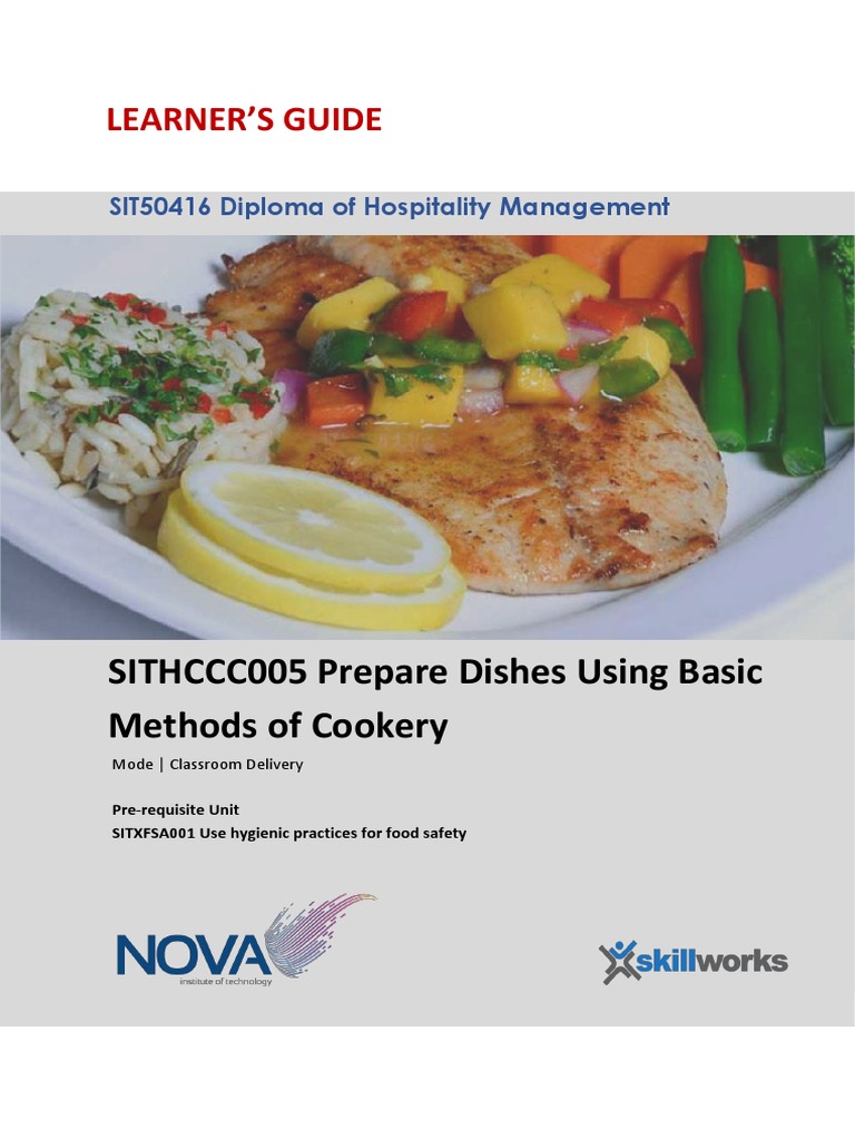 Learner - SITHCCC005 Prepare Dishes Using Basic Methods of Cookery ...