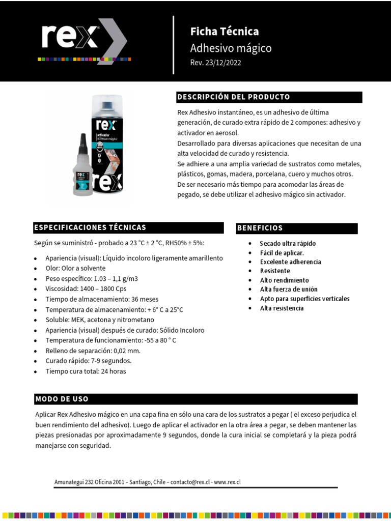 Ft Rex Adhesivo Magico Descargar Gratis Pdf Adhesivo Química