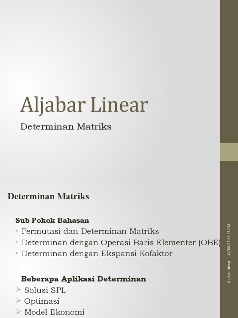 02 Determinan Matriks Ok1.Ppt [Autosaved] | PDF