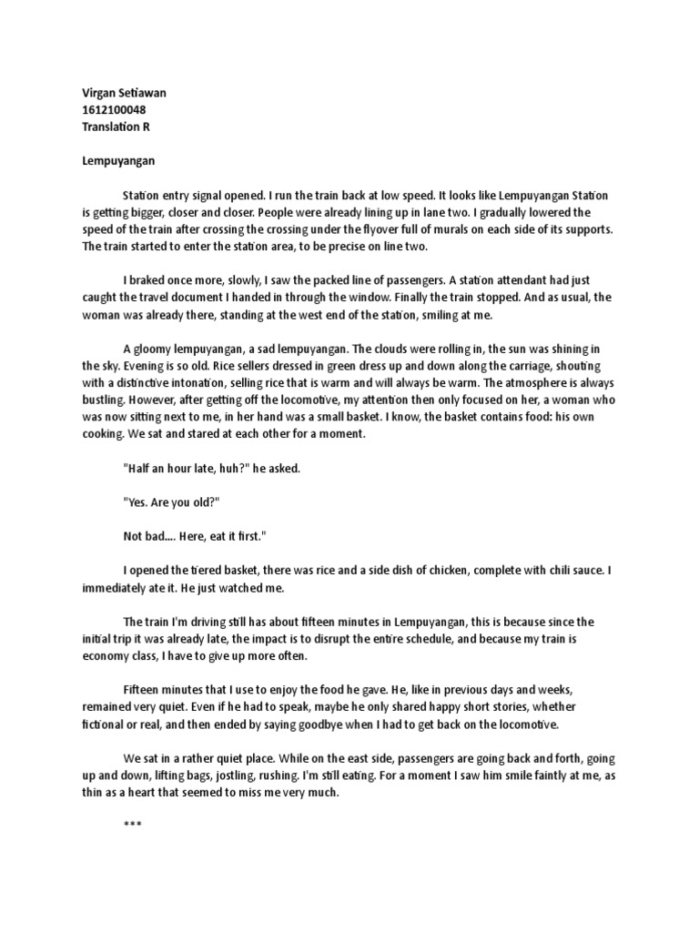 Virgan Setiawan - Translation - Project 1 | PDF