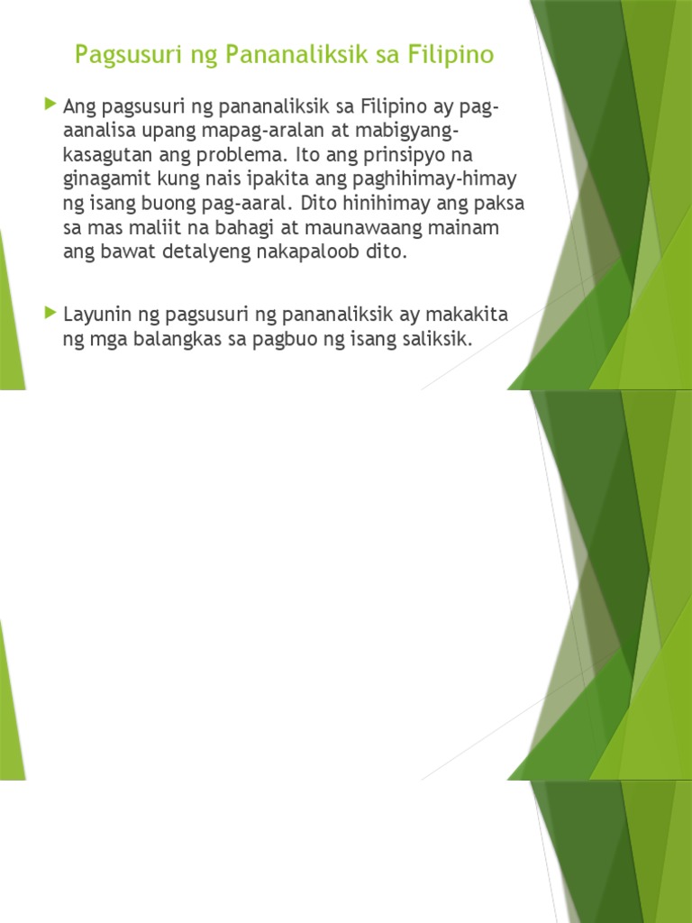 Pagsusuri NG Pananaliksik Sa Filipino | PDF