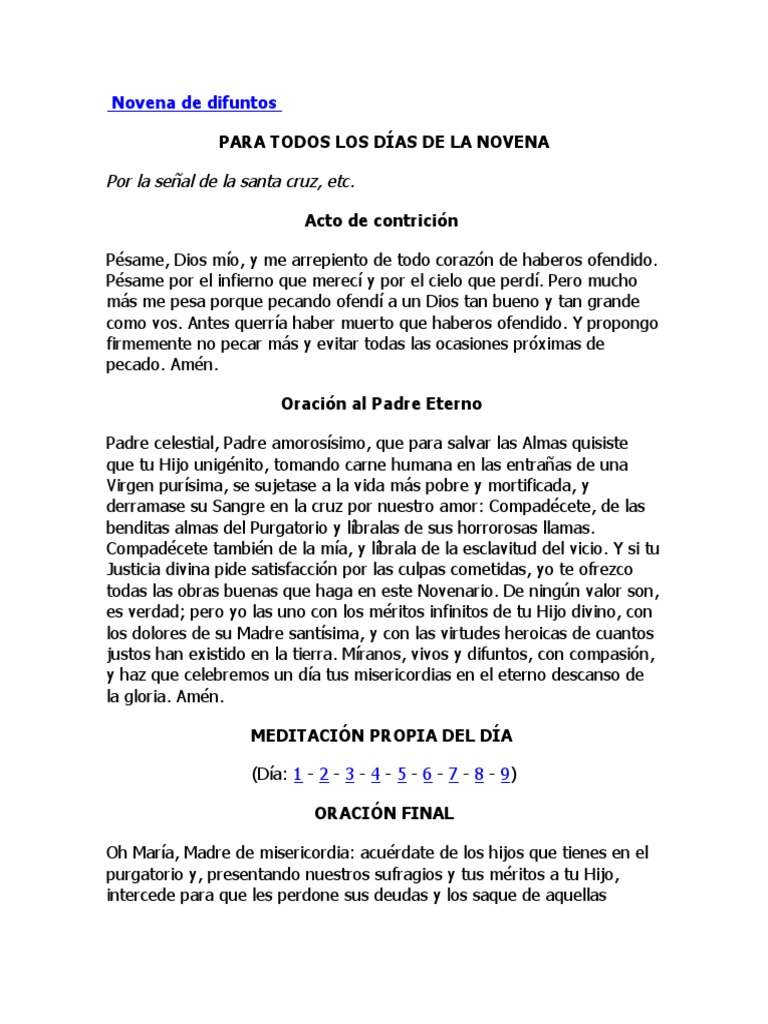 Novena de Difuntos 3 | PDF | Purgatorio | Pecado