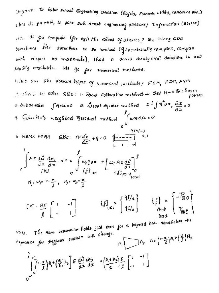FEA Formulas Part I | PDF