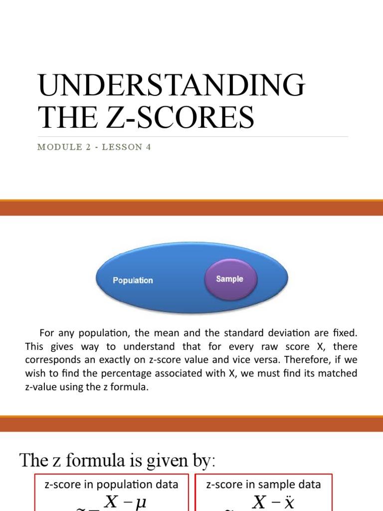Understanding The Z-Scores | PDF