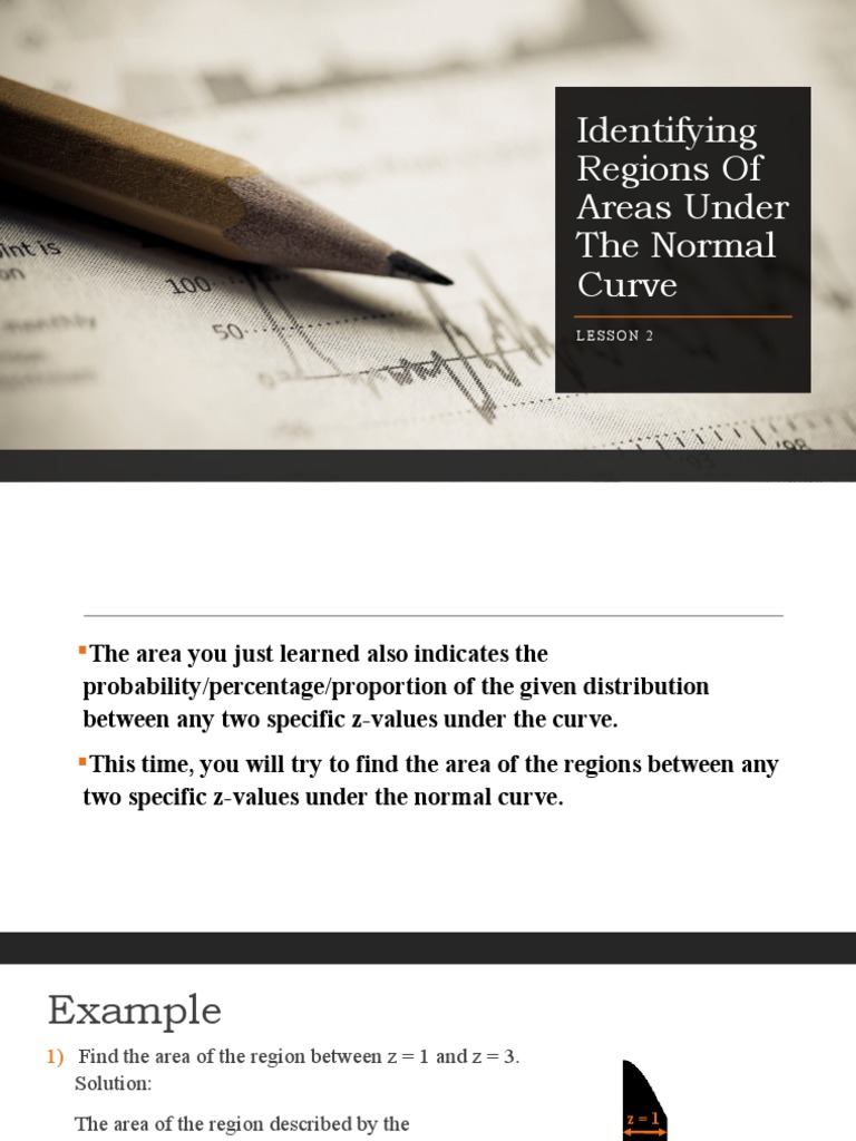 Area Between Z-Values Under Normal Curve | PDF