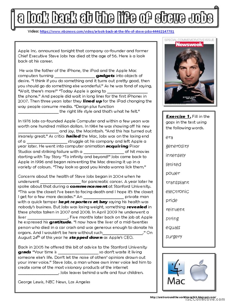 A Look Back at The Life of Steve Jobs-1 | PDF | Apple Inc. | Steve Jobs