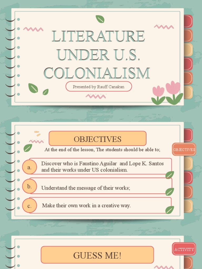 Literature Under U.S. Colonialism (1898-1945) | PDF | Philippines