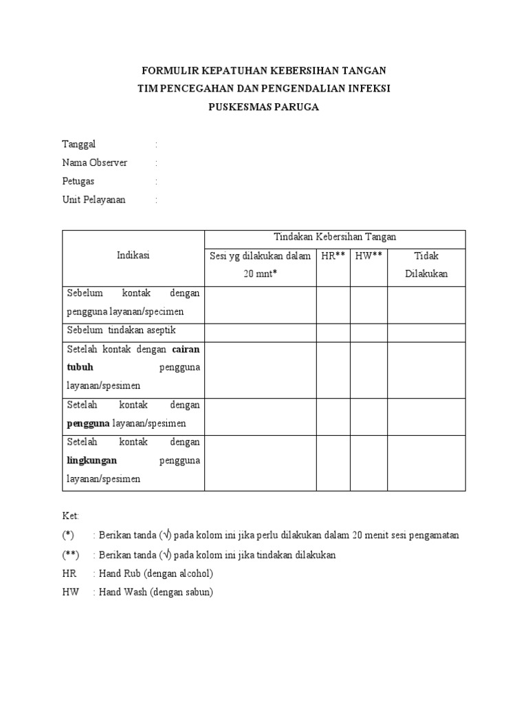 Formulir KKT Dan Apd | PDF | Teknologi & Rekayasa