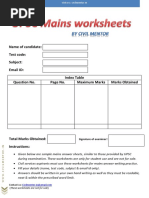 UPSC Mains Blank Answer Sheets | PDF | Worksheet