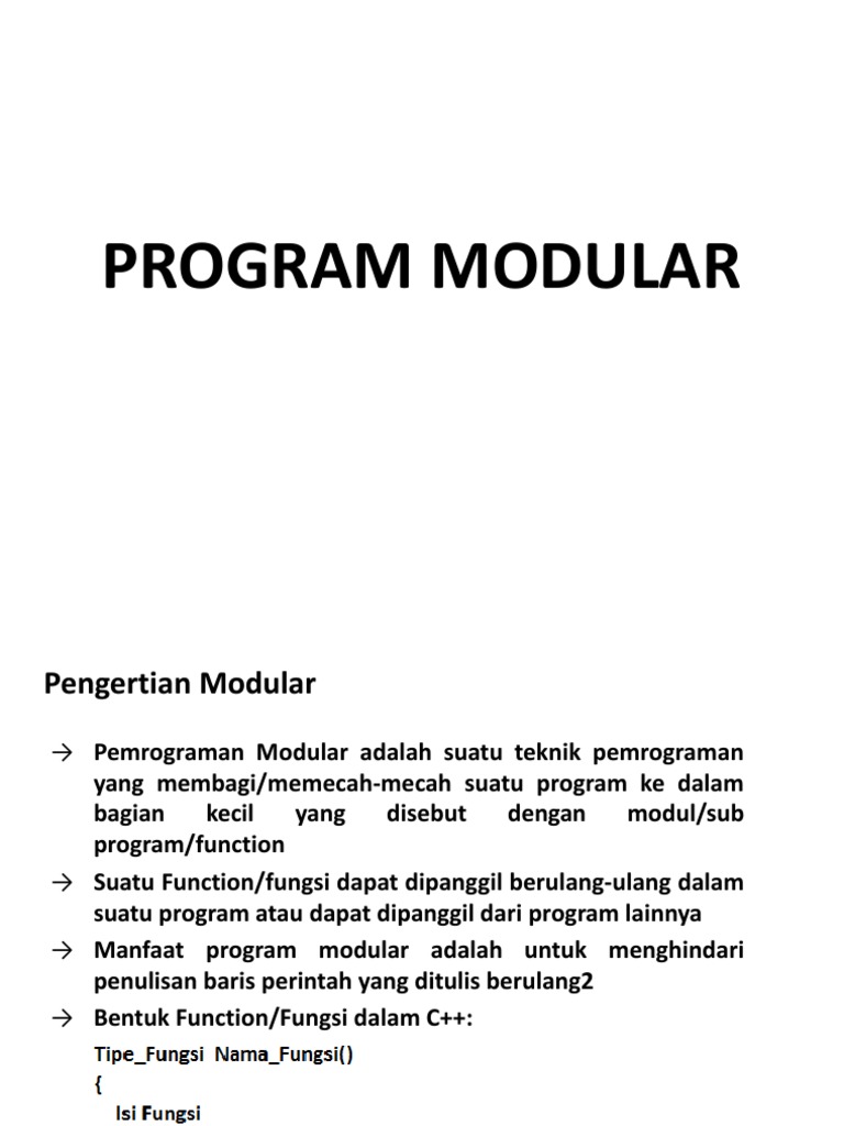 Materi 11. Program Modular | PDF | Seni | Komputer