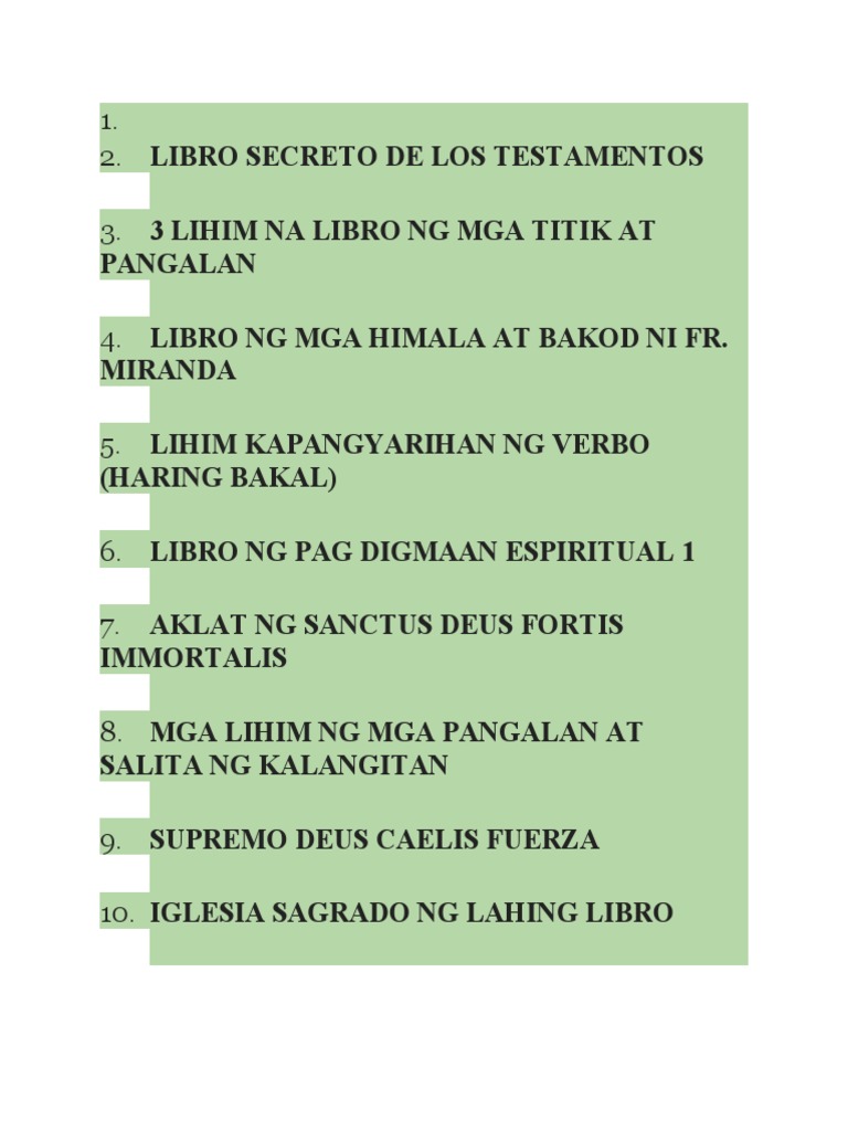 Mga Aklat Ni Sibal | PDF