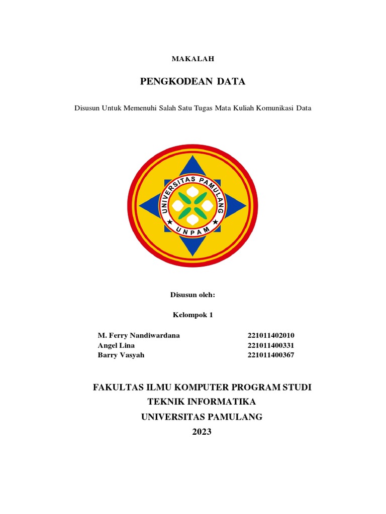 Makalah Komunikasi Data - Pengkodean Data | PDF