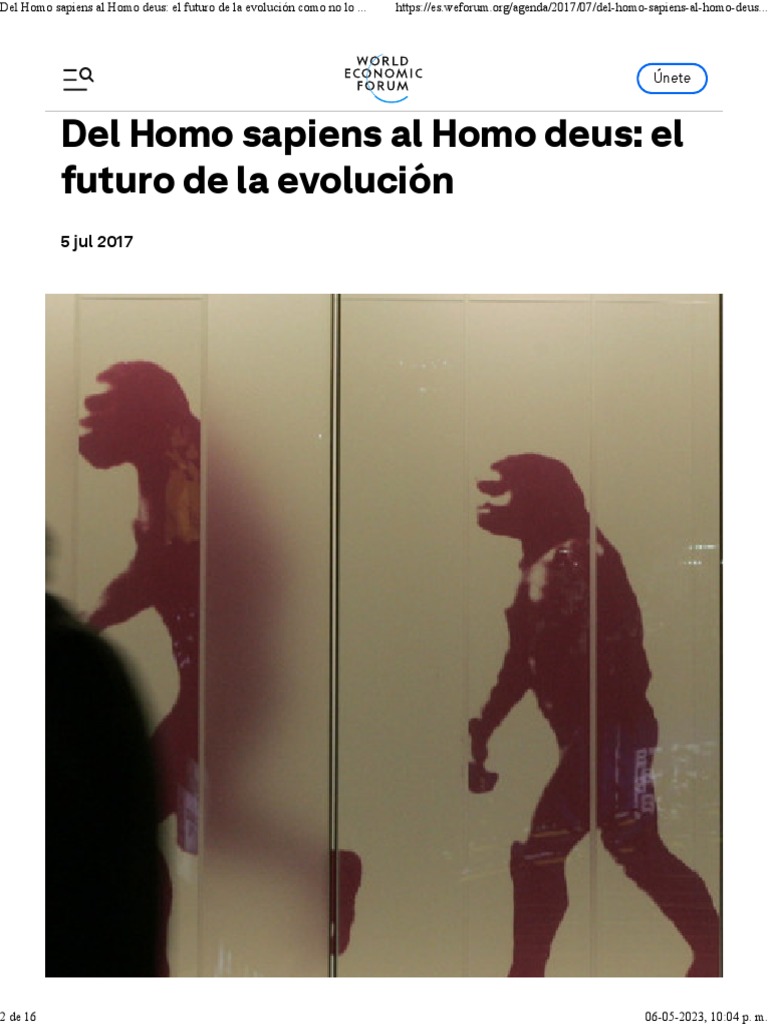 Del Homo sapiens al Homo deus: evolución futura | PDF | Ciencias sociales