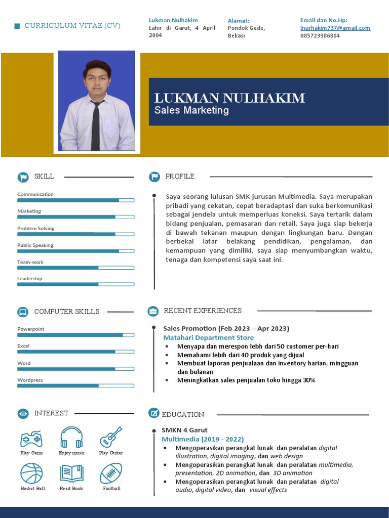 Contoh CV Real Person | PDF