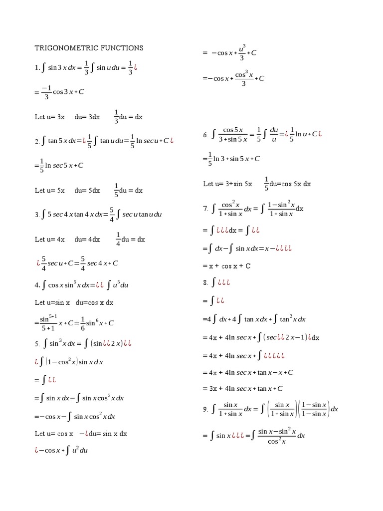TRIGONOMETRIC-FUNCTIONS | PDF