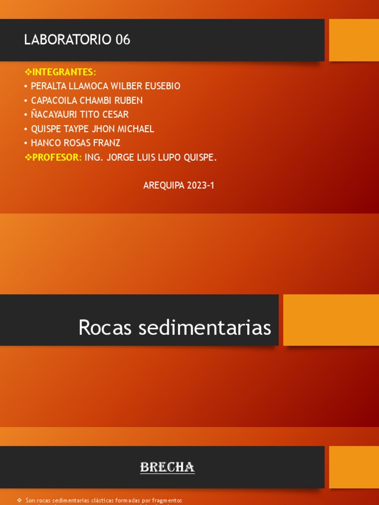Laboratorio 7 de Geologia Rocas Sedimentarias. | PDF | Roca clástica ...
