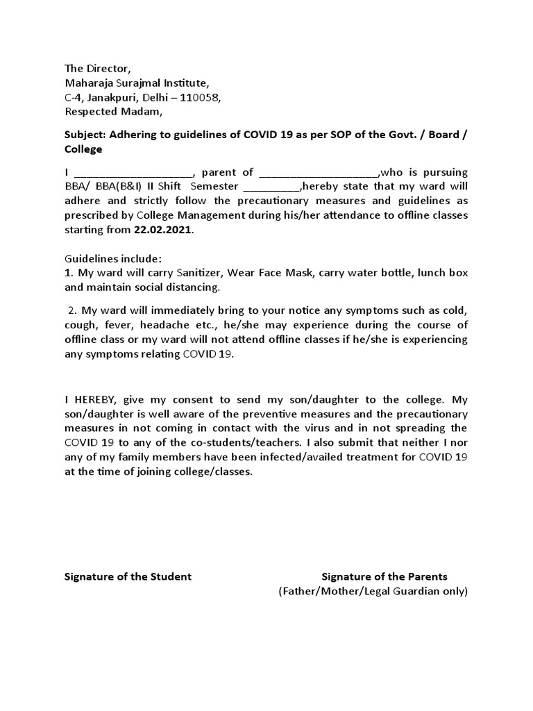 Consent Letter | PDF