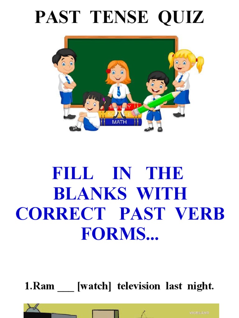 Past Tense Quiz Classroom Posters Grammar Drills Tests - 124522 | PDF