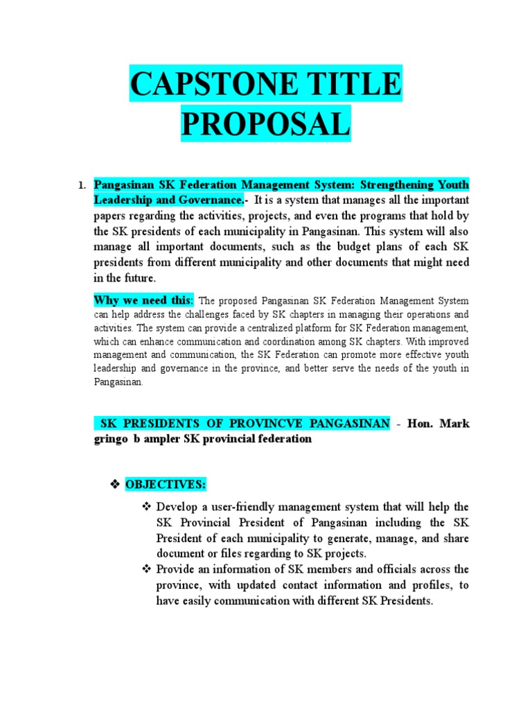 Title Proposal | PDF