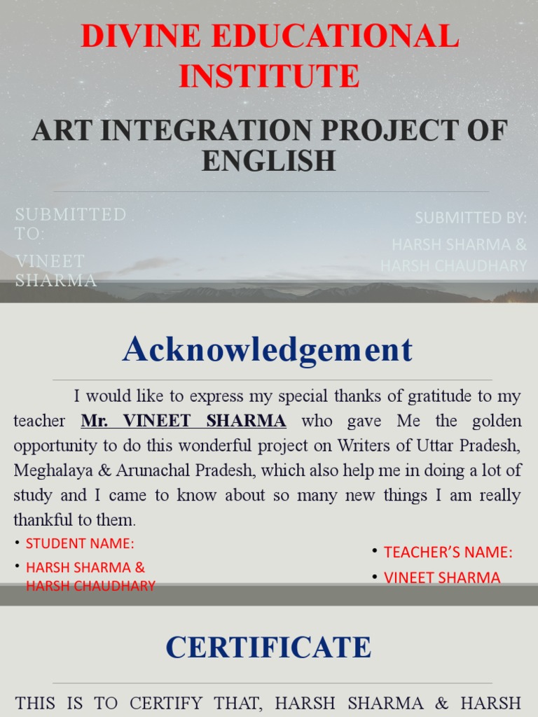 Art Integration Project of English | PDF