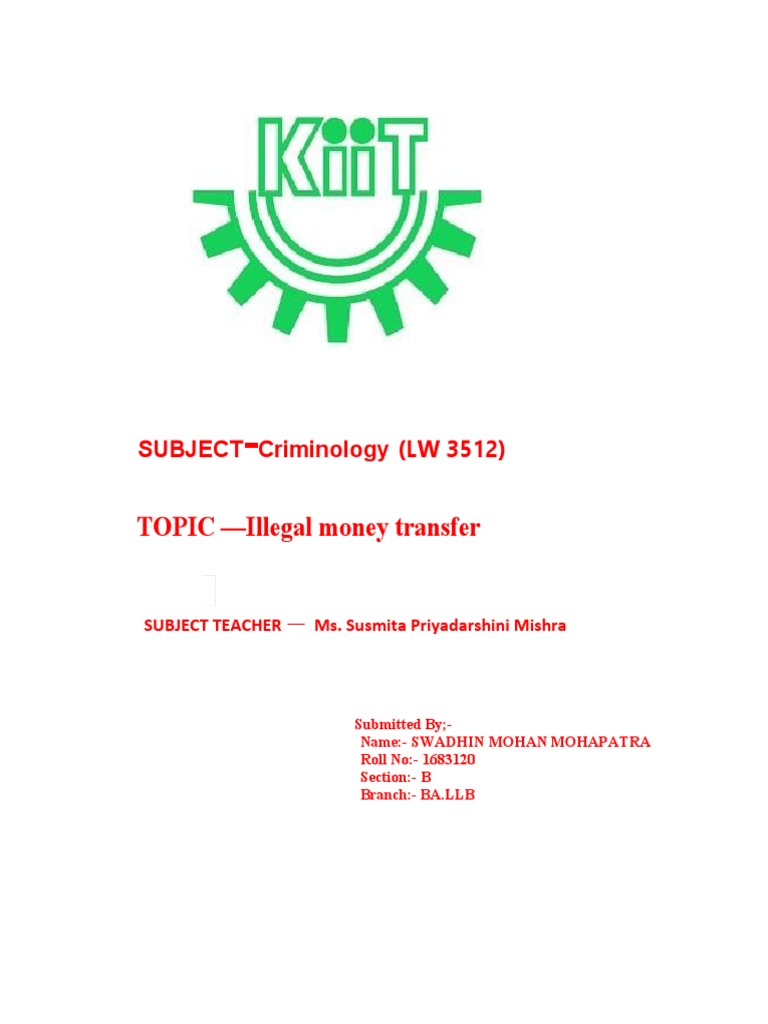 Illegal Money Transfer | PDF | Personal Identification Number | Police