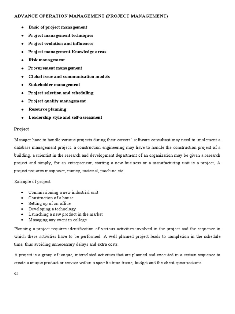 Project Management Essentials Overview | PDF | Net Present Value ...