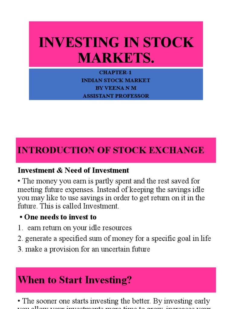 Investing in Stock Markets | PDF | Business