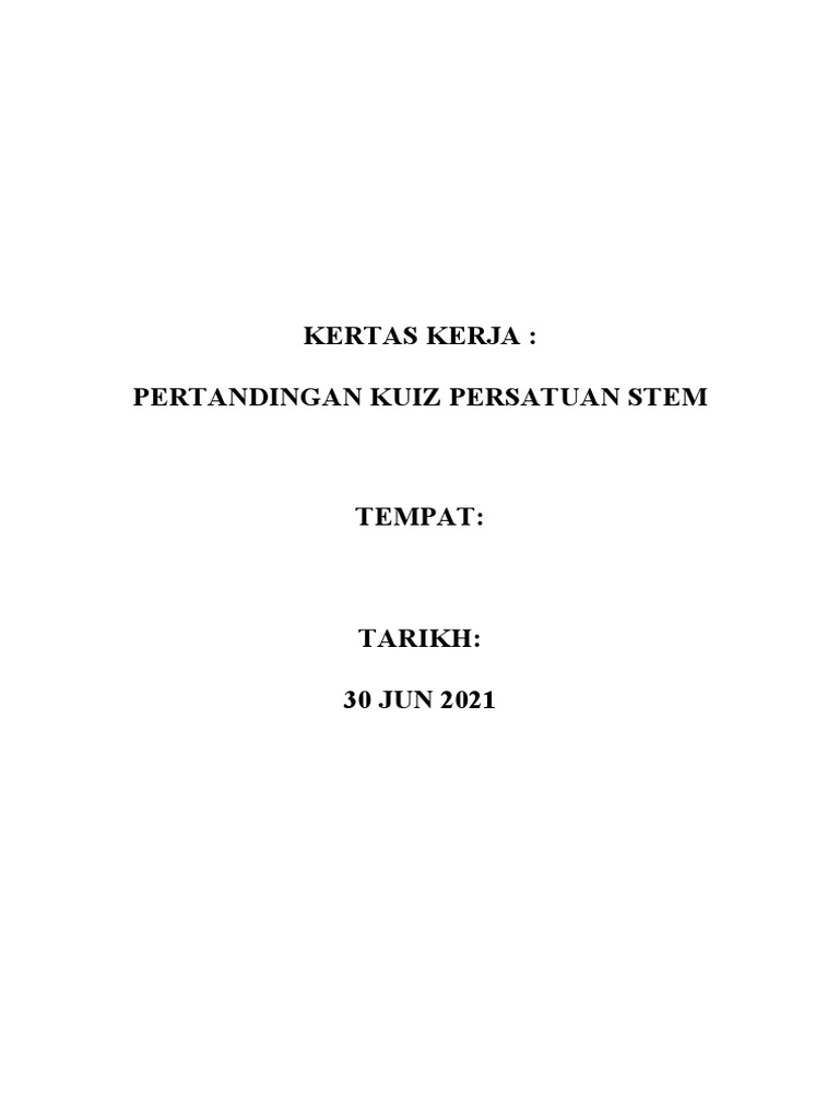 Kuiz STEM SMK Medini 2021 | PDF | Seni
