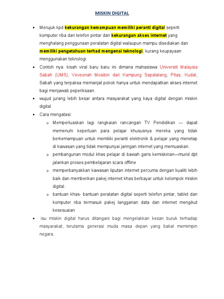 Mengatasi Miskin Digital dan Buta Huruf | PDF