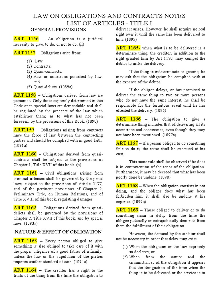 ObliCon Articles | PDF | Guarantee | Debt