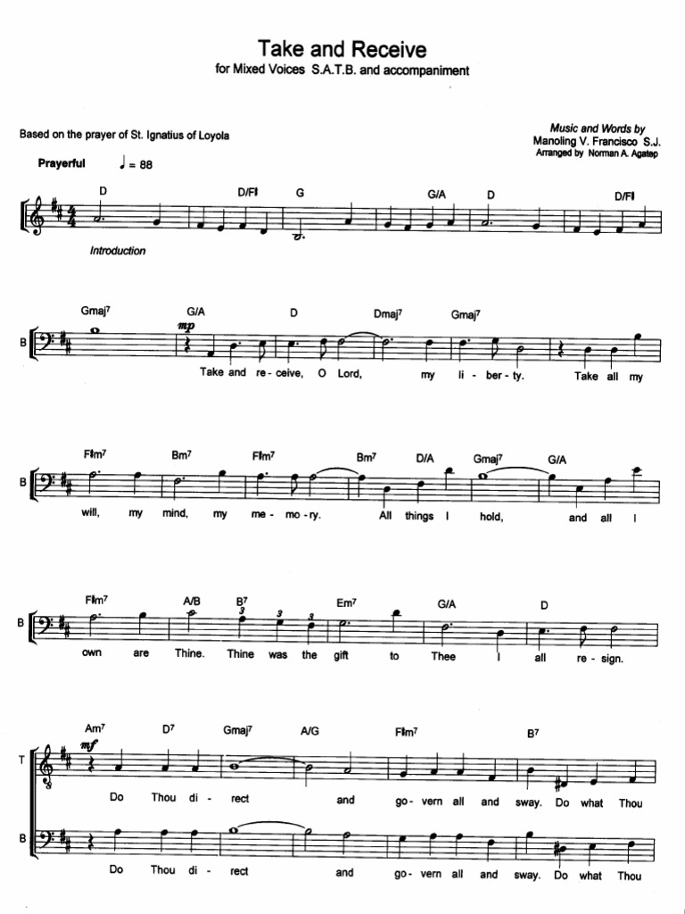 Take and Receive (SATB) | PDF