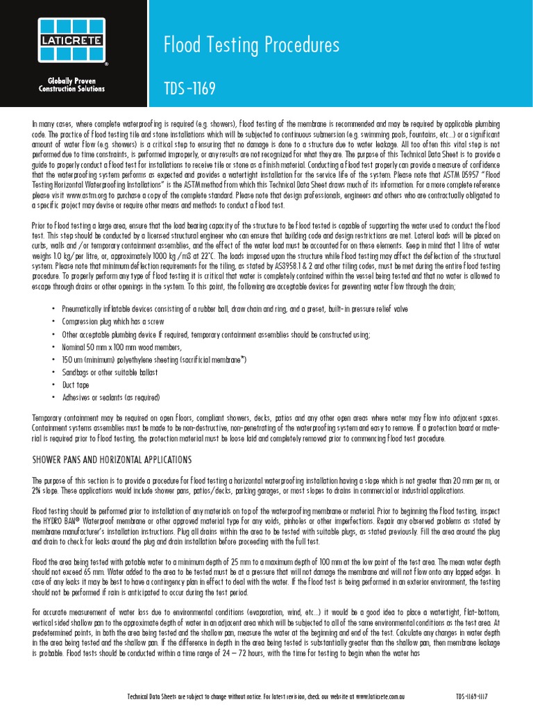 TDS 1169 1117 | PDF | Pressure | Water