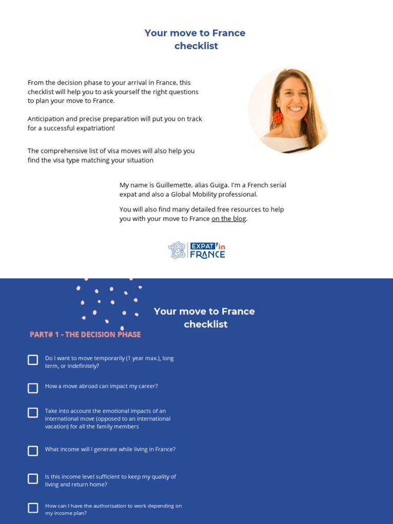 Your Move To France Checklist | PDF | Travel Visa | Passport