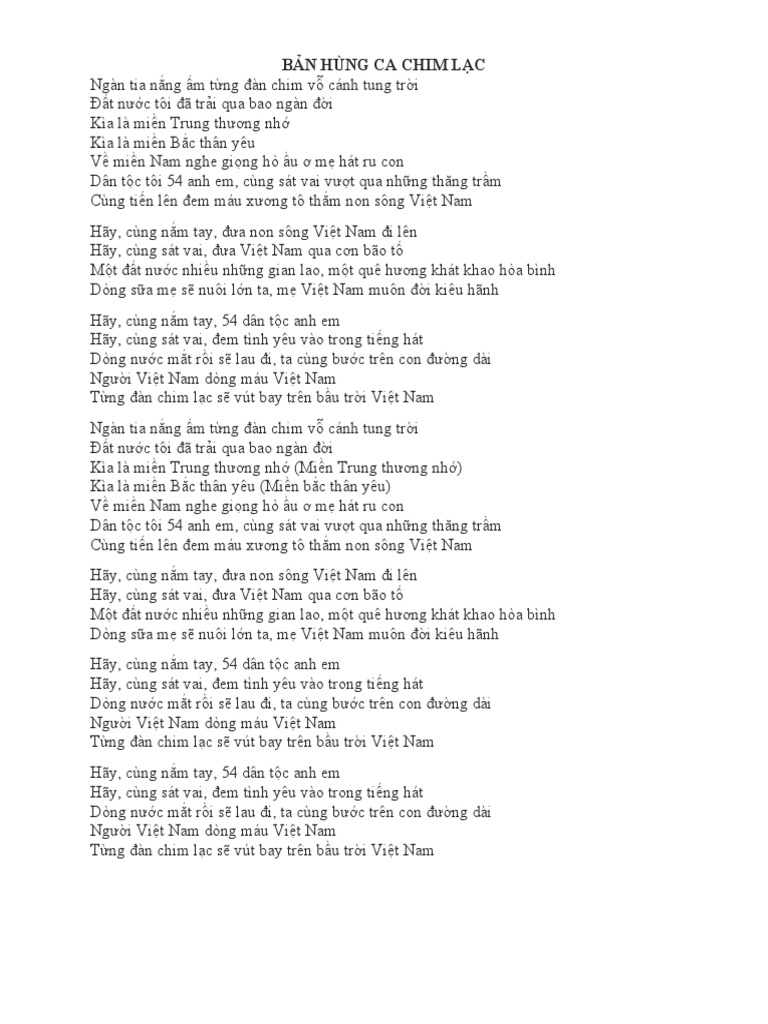 Ban Hung Ca Chim Lac | PDF