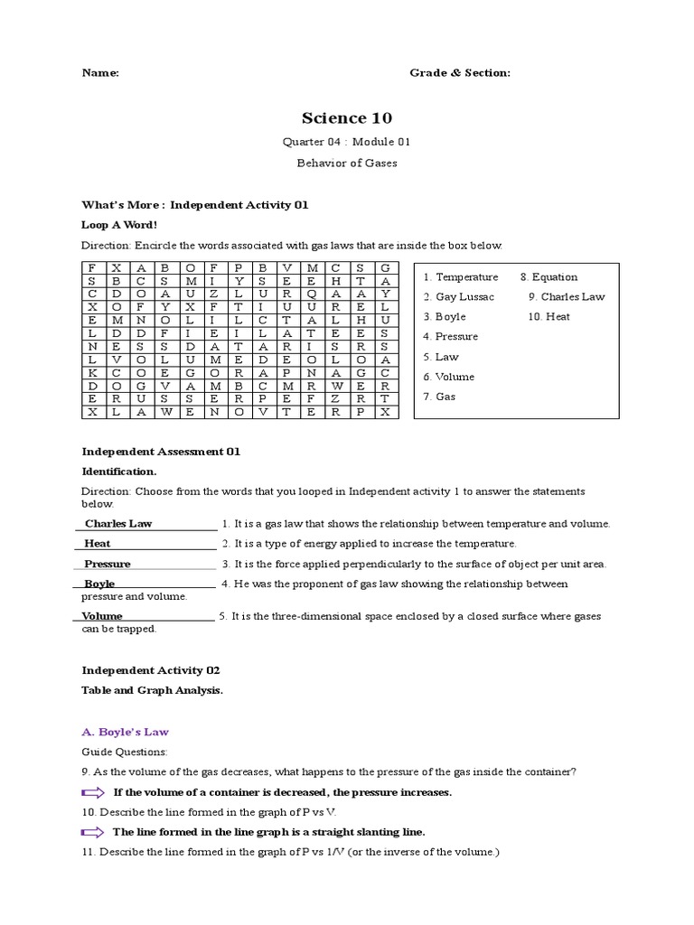 Module 01 | PDF | Gases | Pressure