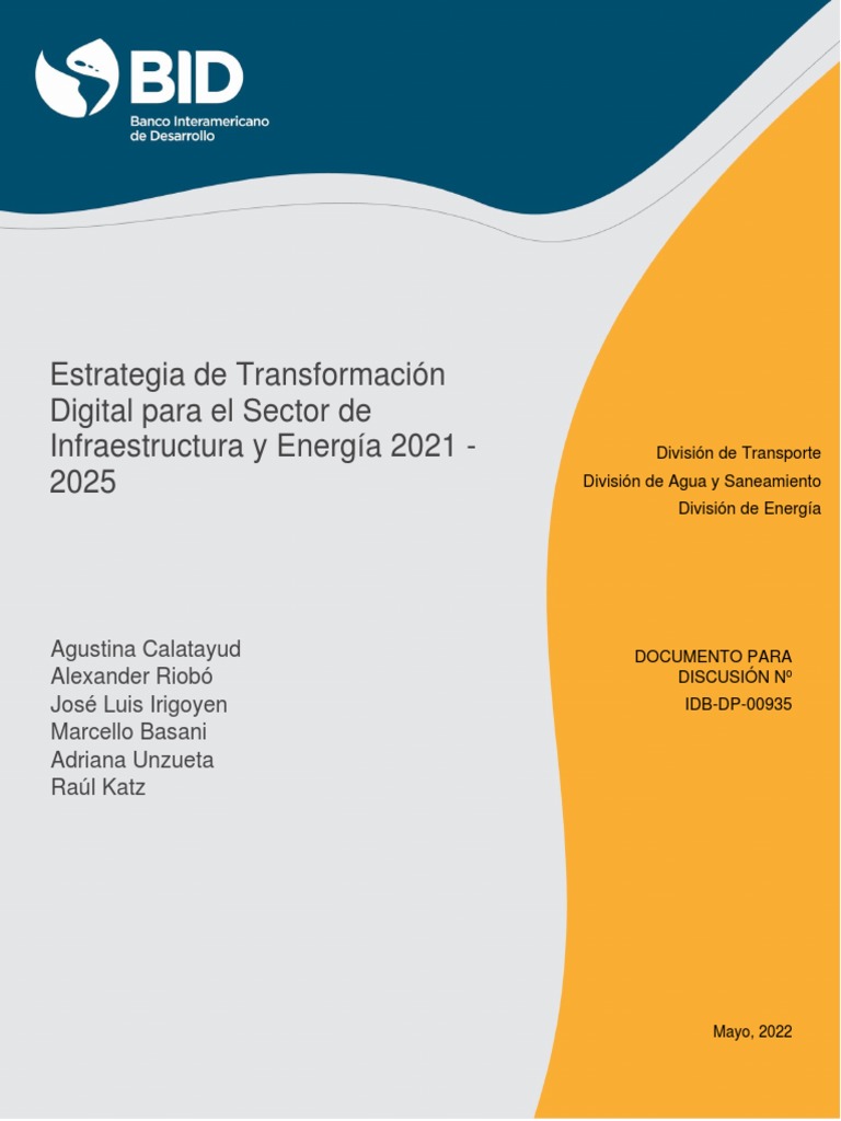 Estrategia de Transformacion Digital para El Sector de Infraestructura ...